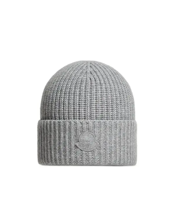 Moncler Logo Patch Knitted Beanie