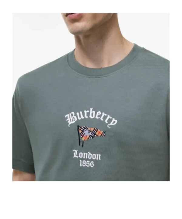 Burberry Check Flag Cotton T-shirt
