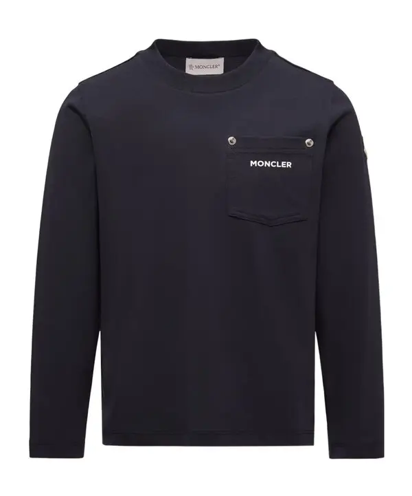 Moncler Long Sleeve Logo Pocket T-shirt