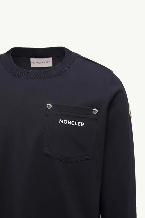 Moncler Long Sleeve Logo Pocket T-shirt