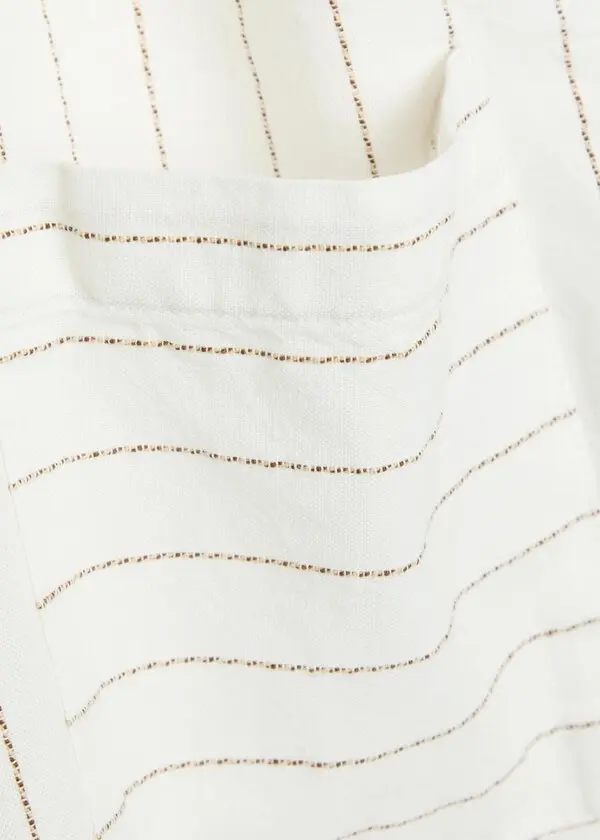 CHE Franklin Striped Cotton And Linen-blend Shirt