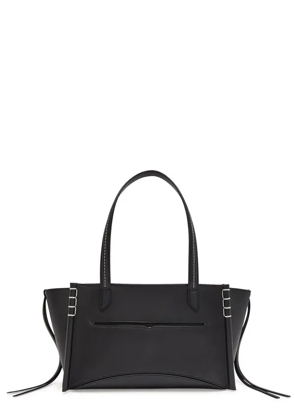 JW Anderson Elongated Loafer Leather Tote Bag - Black
