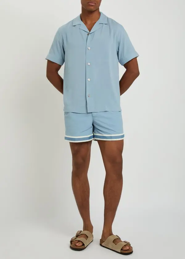 CHE Baller Striped Poplin Swim Shorts