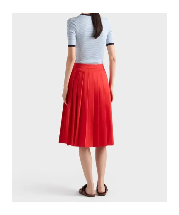 Prada Striped Silk Crew-neck Sweater