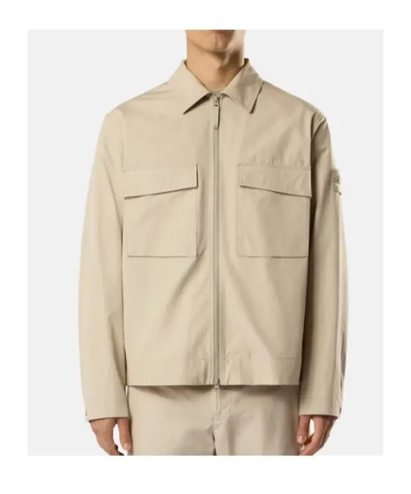 Stone Island Comfort-fit Windproof And Breathable Zip-up Overshirt