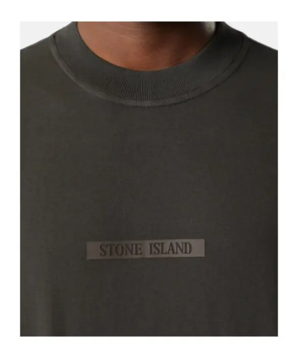 Stone Island Regular-fit T-shirt With Rubberised Appliqu