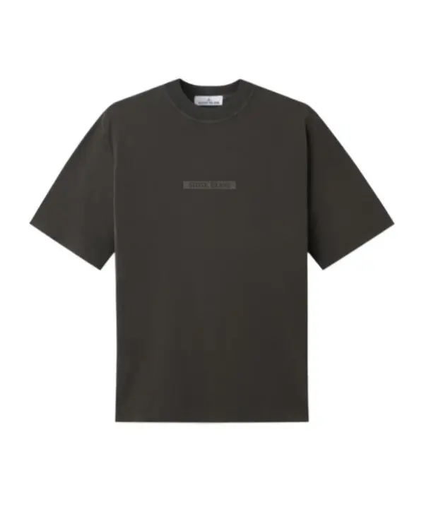 Stone Island Regular-fit T-shirt With Rubberised Appliqu - Coal Grey