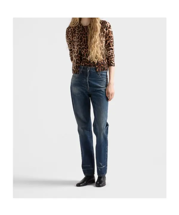 Prada Printed Cashmere Cardigan