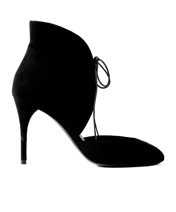 Alaïa Hollow Ankle Boots - Black
