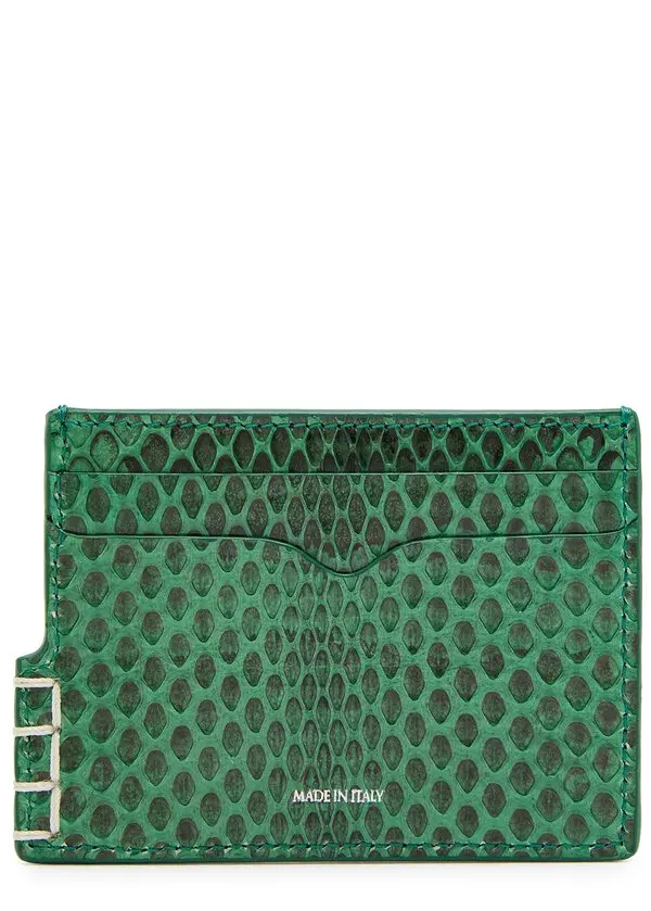 JW Anderson Loafer Snake-effect Leather Card Holder