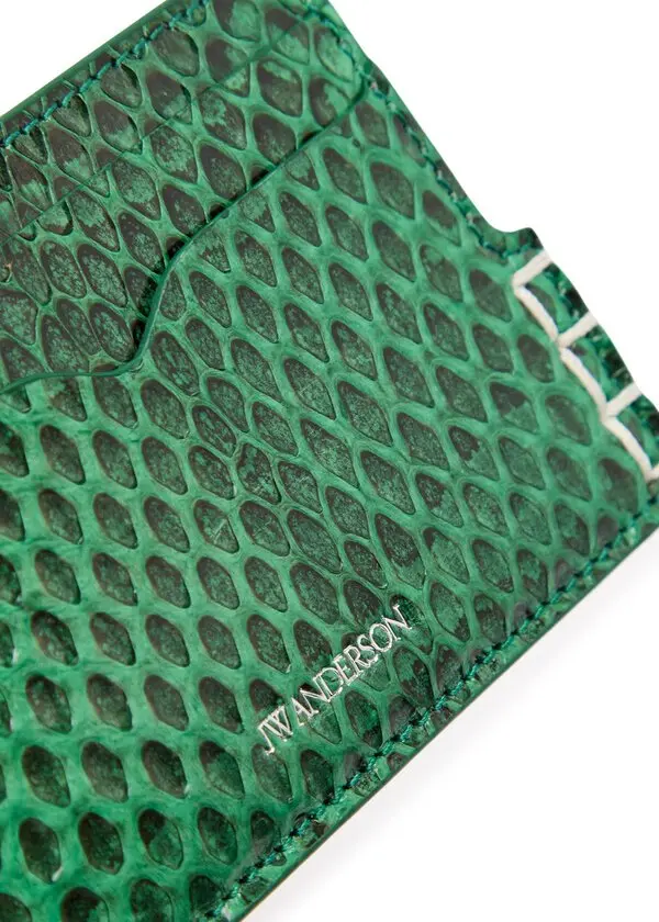 JW Anderson Loafer Snake-effect Leather Card Holder