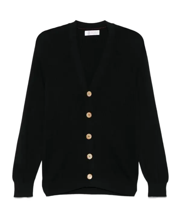Brunello Cucinelli V-neck Ribbed Cardigan