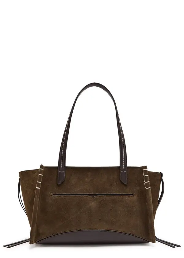 JW Anderson Elongated Loafer Suede Tote Bag - Brown