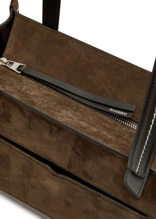 JW Anderson Elongated Suede Tote Bag - Brown