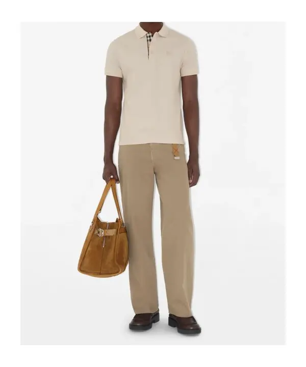 Burberry Embroidered Slim Fit Polo Shirts