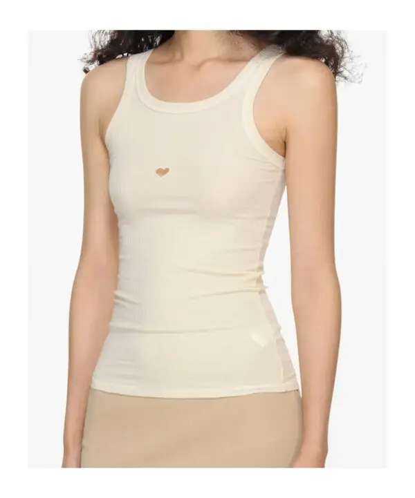 BASERANGE Heart Tank Top - White