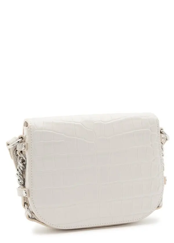 VIVIENNE WESTWOOD Crocodile-effect Leather Cross-body Bag - White