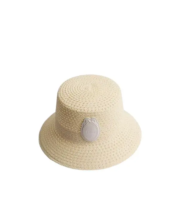 Dior Dioriviera Médaillon Teddy-d Small Brim Bucket Hat - Nude