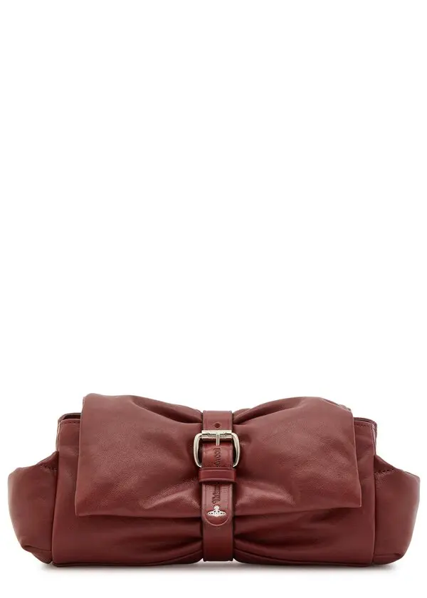VIVIENNE WESTWOOD Hazel Treasure Padded Leather Clutch - Brown