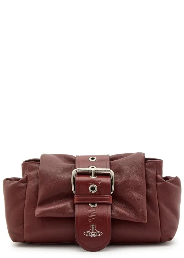 VIVIENNE WESTWOOD Hazel Treasure Leather Shoulder Bag - Brown
