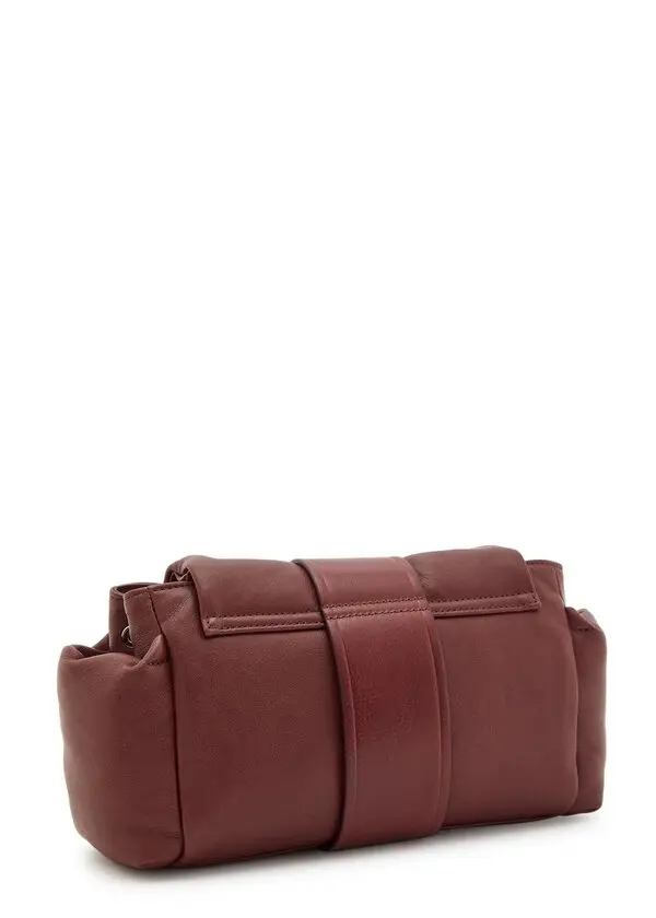 VIVIENNE WESTWOOD Leather Shoulder Bag With Buckle Detail - Brown
