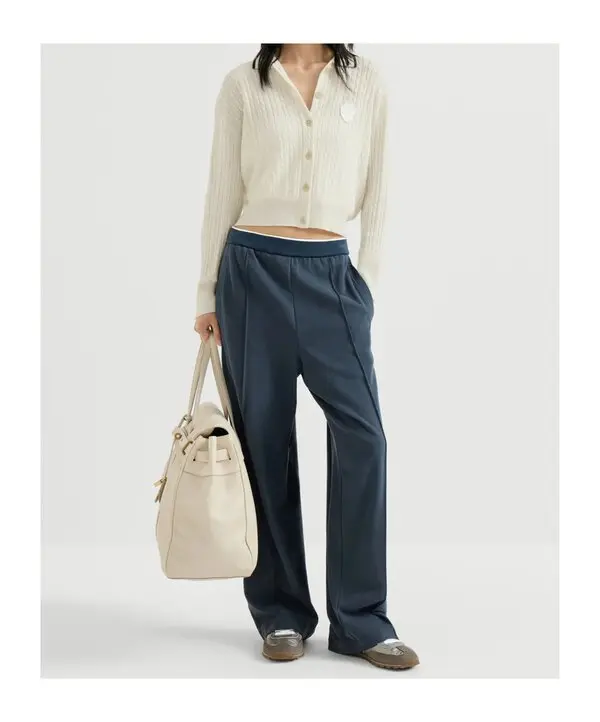 Brunello Cucinelli Cashmere Cable Knit Polo Cardigan - Milk