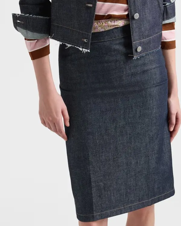 Prada Denim Pencil Skirt