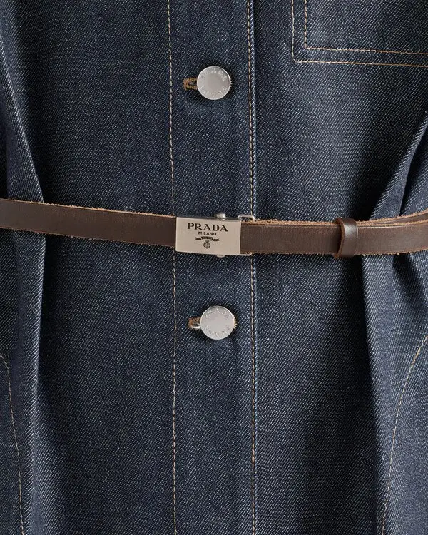 Prada Belted Denim Dress