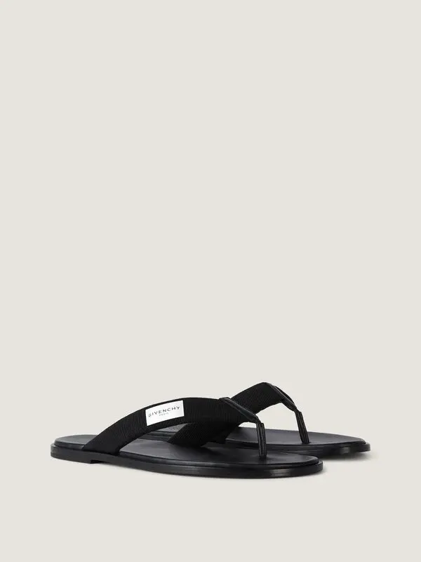 Givenchy Gros Grain And Leather Thong Sandals