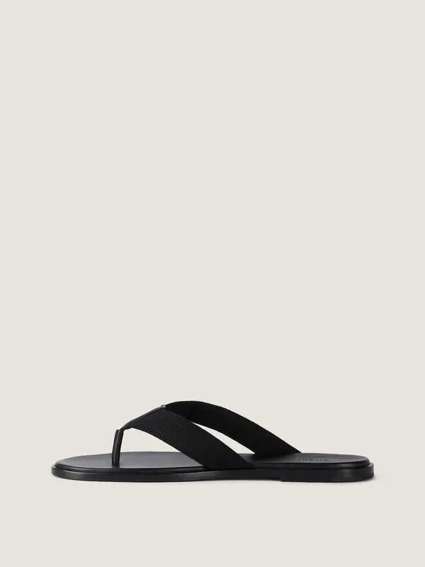 Givenchy Gros Grain And Leather Thong Sandals