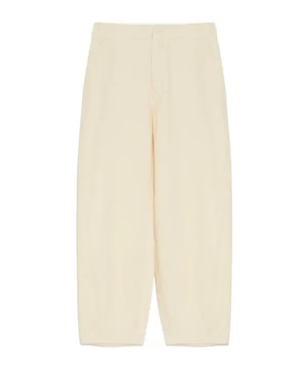YVES SALOMON High-waisted Tapered Trousers - Nude