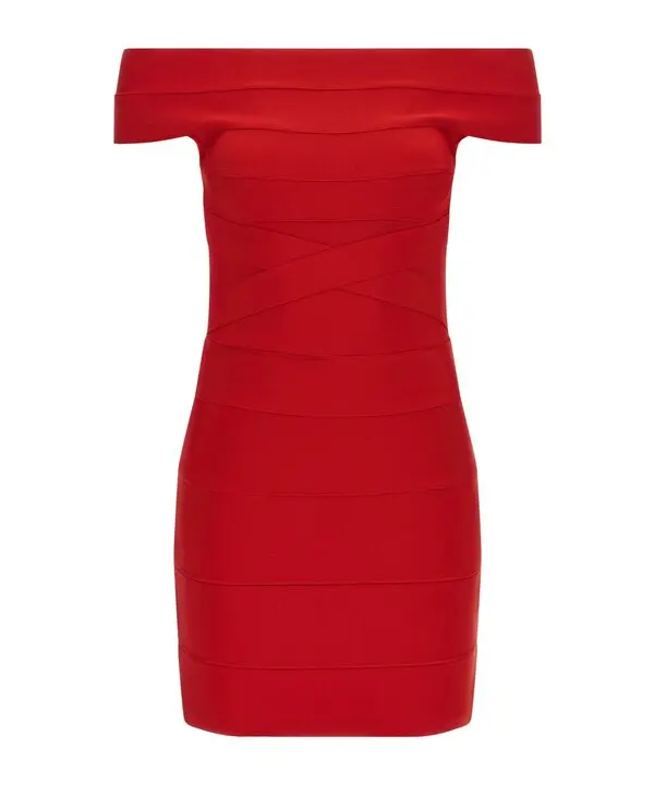 ROTATE BY BIRGER CHRISTENSEN Off-the-shoulder Dress - Red