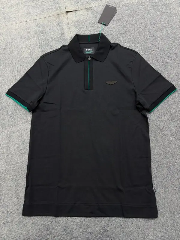 Hugo Boss Logo-patch Tipped Polo Shirt
