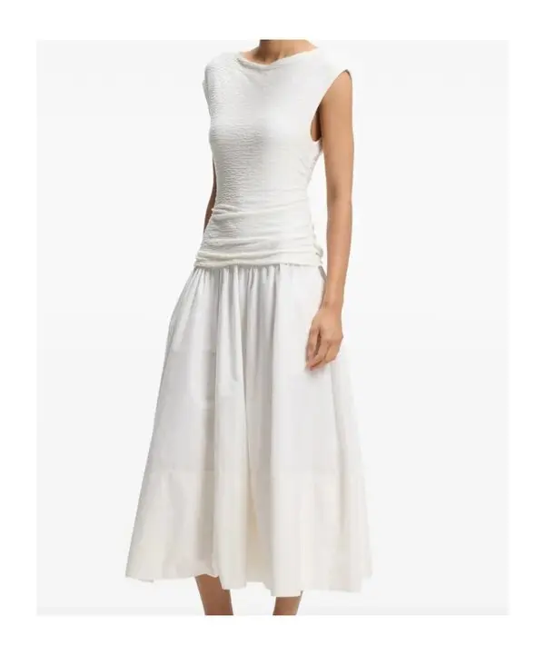 Hugo Boss Ruched-detail Midi Dress