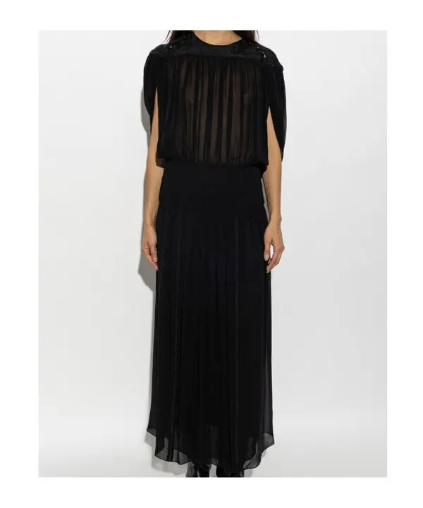 Isabel Marant Étoile Round Neck Short Sleeve Dress