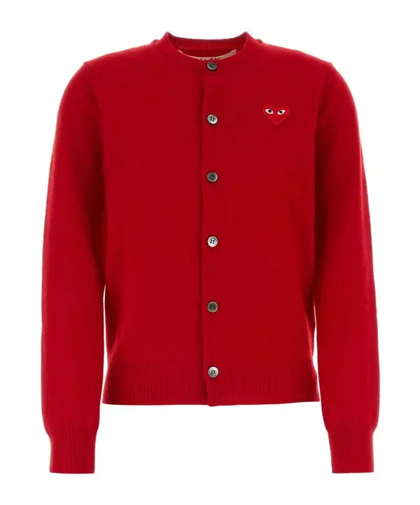 Play Comme Des Garcon Comme Des Garçons Play Logo Patch Button-up Cardigan