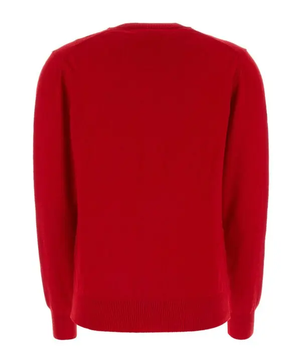 Play Comme Des Garcon Logo Patch Cardigan - Red