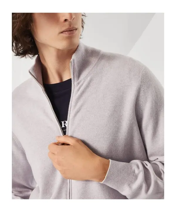 Brunello Cucinelli Cashmere Zip-up Cardigan With High Collar