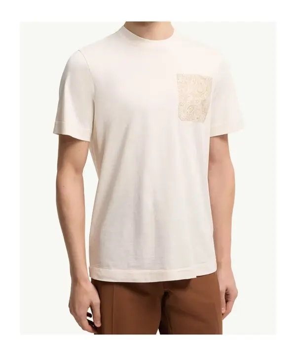 Moncler Paisley Print Cotton T-shirt