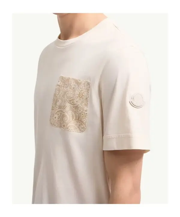 Moncler Paisley Print Cotton T-shirt