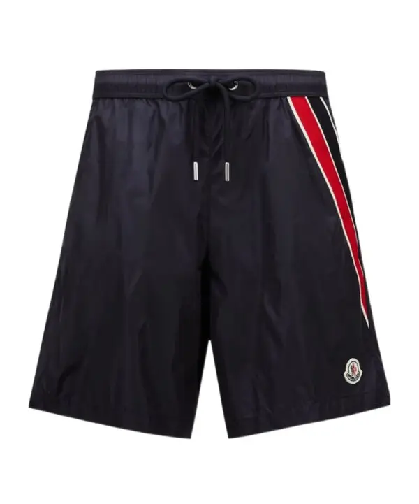 Moncler Logo Patch Drawstring Swim Shorts