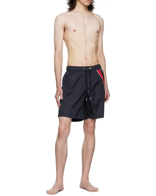 Moncler Logo Patch Drawstring Swim Shorts