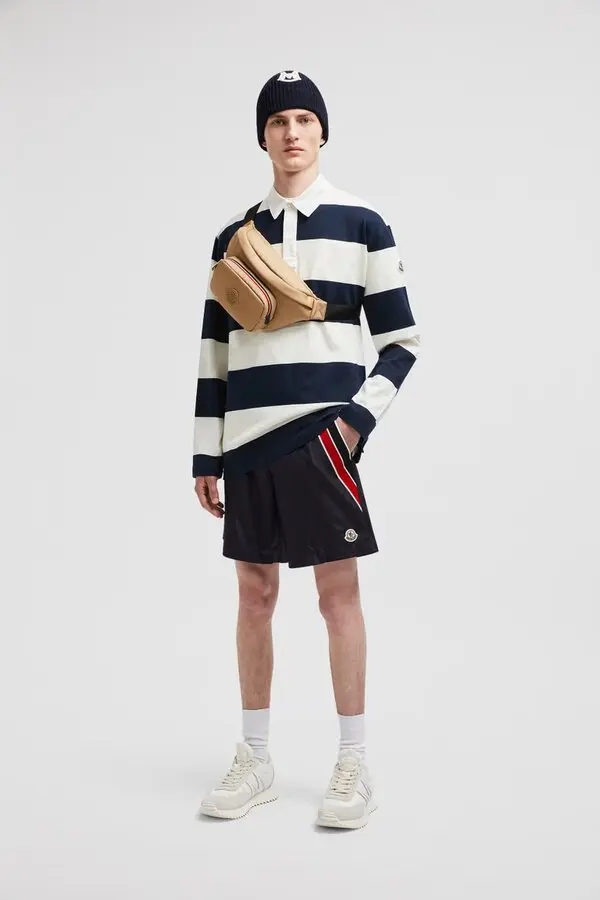 Moncler Logo Patch Drawstring Swim Shorts