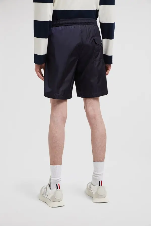 Moncler Logo Patch Drawstring Swim Shorts