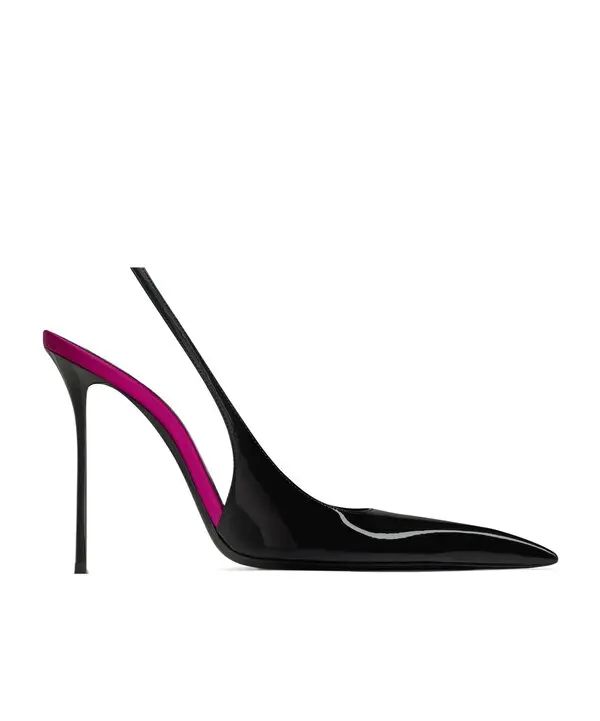 Saint Laurent Amalia Slingback Pumps - Black
