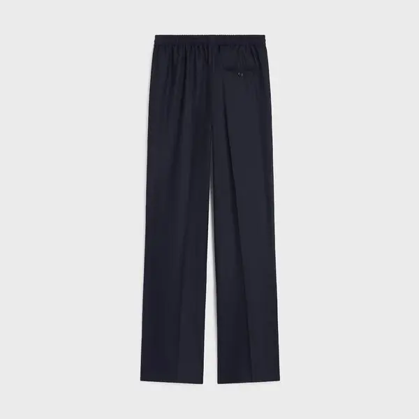 Celine Drawstring Trousers In Cashmere Flannel