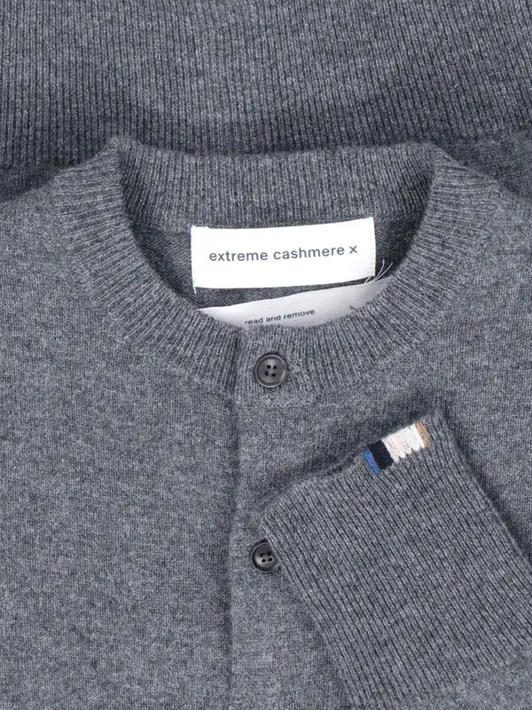 Extreme Cashmere N300 Little 2 Knitted Cardigan - Gray