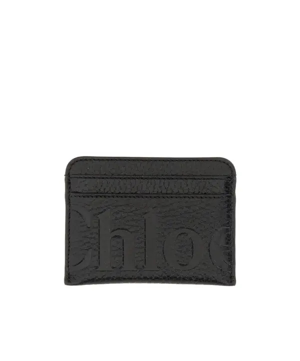 Chloé Logo Embossed Cardholder