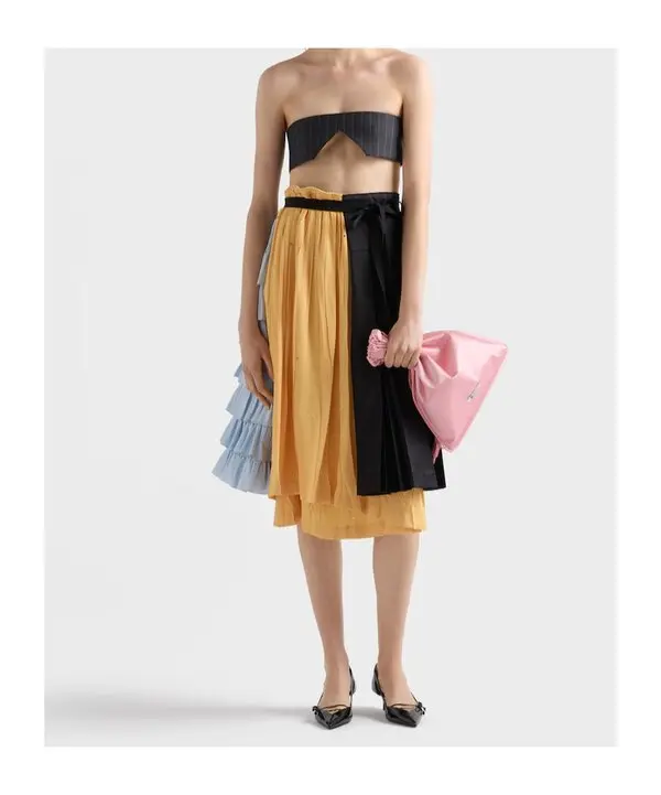 Prada Pinstripe Wool Bandeau Top