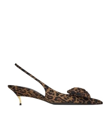 Saint Laurent 50mm Dakota Bow Detail Mules - Black